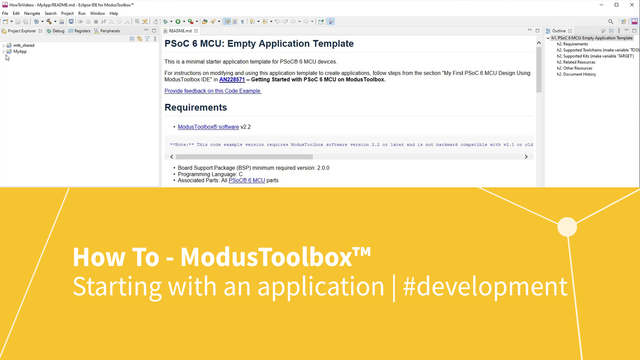ModusToolbox™ How-To - Starting with a new application – Video