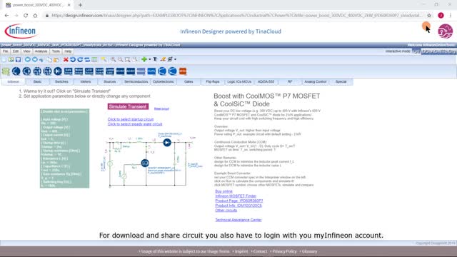 Infineon Designer Tutorial 2: How to download and share circuit – Video