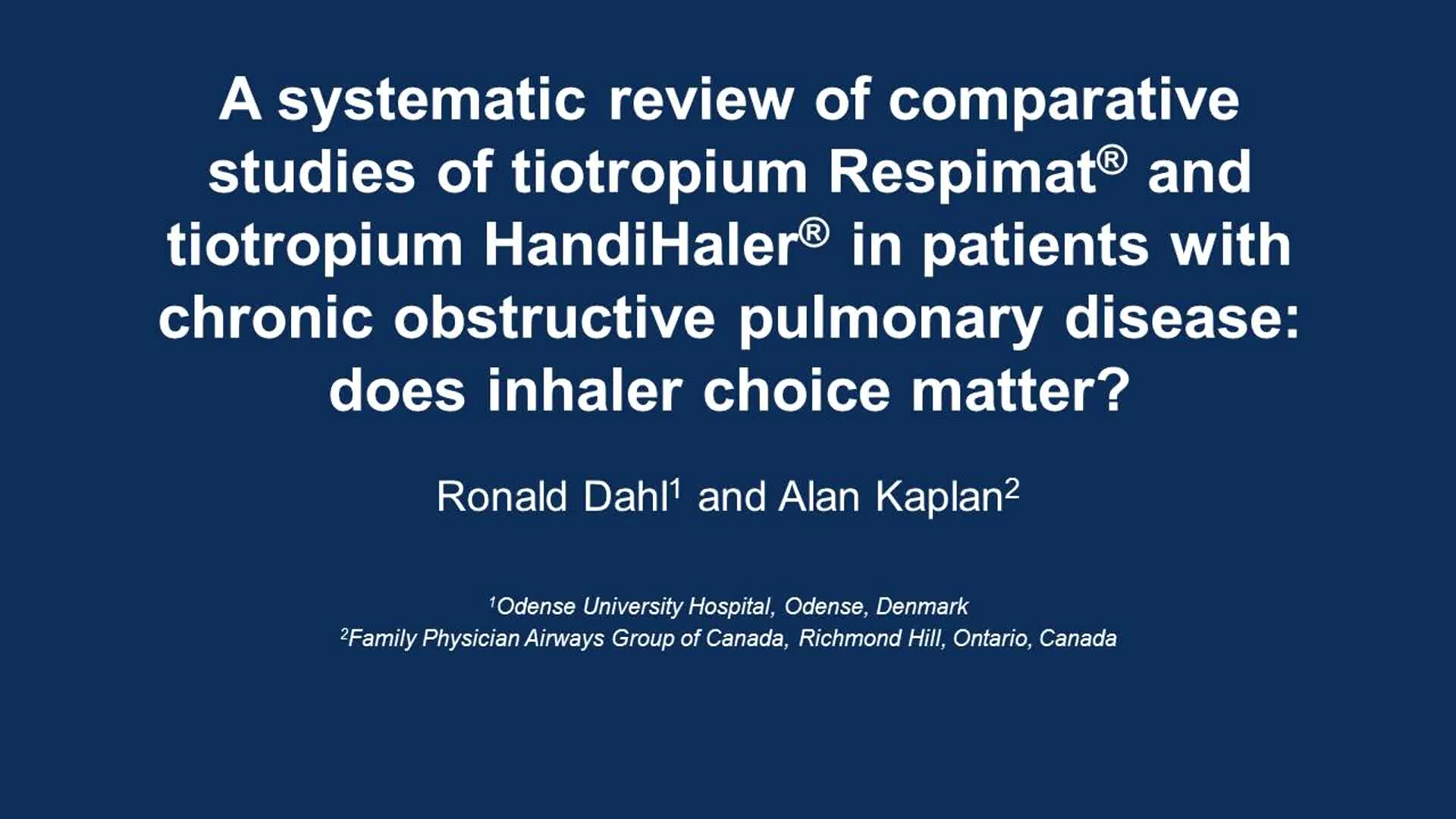 Tiotropium Inhaler Patient Education Hand Out